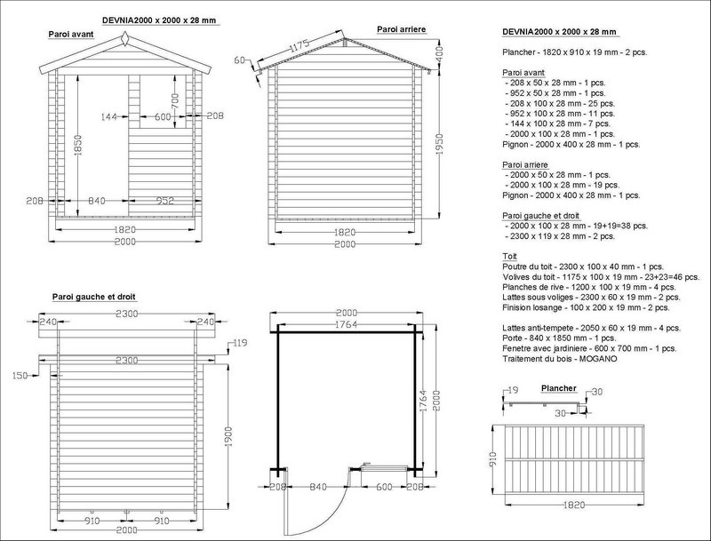 Plan de cabanon gratuit - L'impression 3D